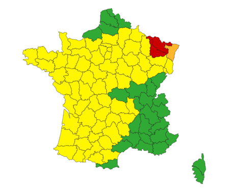CARTES. Averses de pluie et de grêle localement intenses, plus de 70 ...
