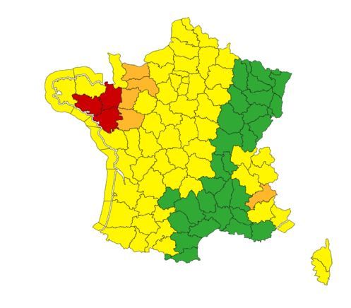 CARTE. Tempête Herminia : Météo France étend sa vigilance rouge, trois ...